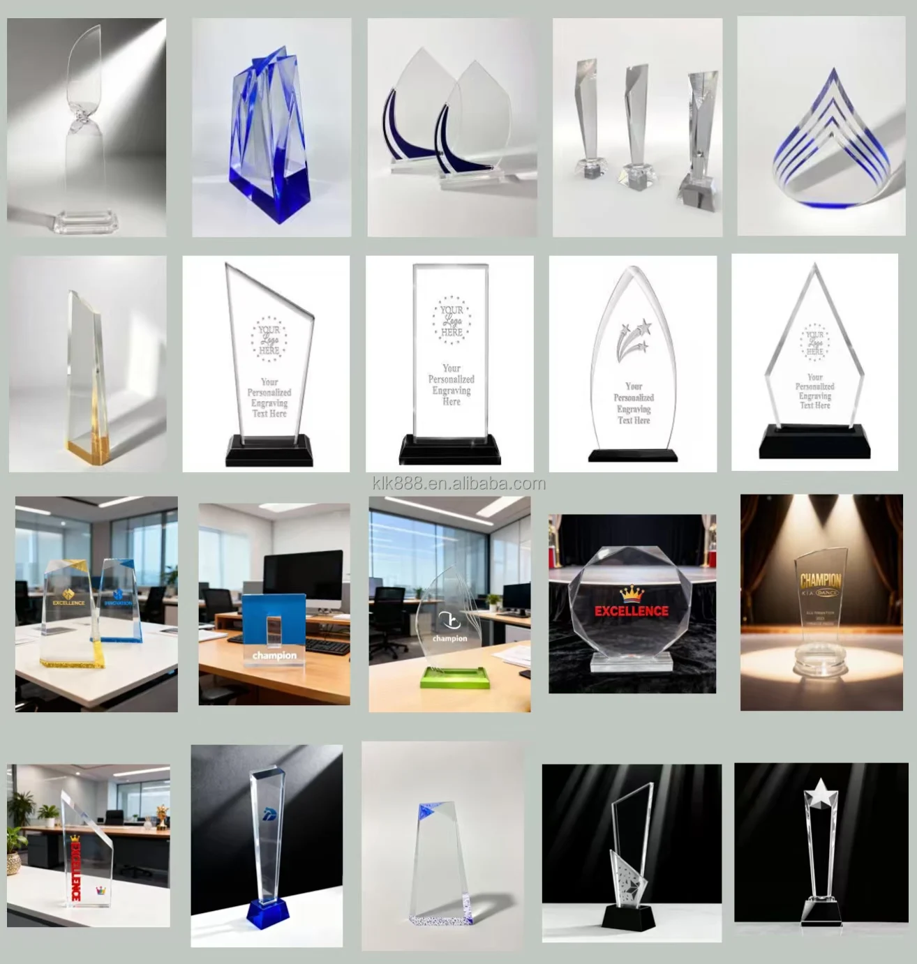 Premium Acrylic Trophy | UV Eco-Friendly | Gold-Engraved Crystal-Clear ...