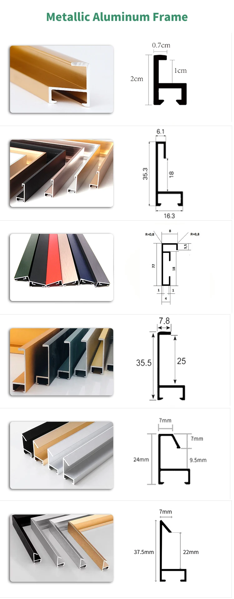 Customized Aluminium Silver Snap Frames /aluminum Photo Frame Profiles ...