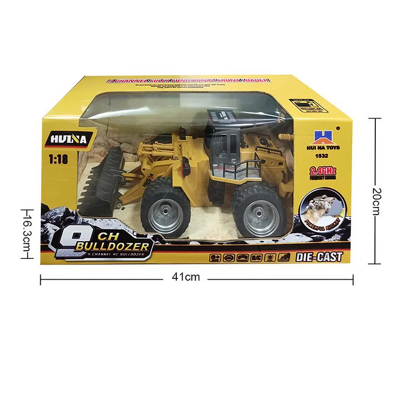 Huina 1532 Rc Truck Tractor 1:18 6Ch Alloy Shovel Remote Control Truck ...