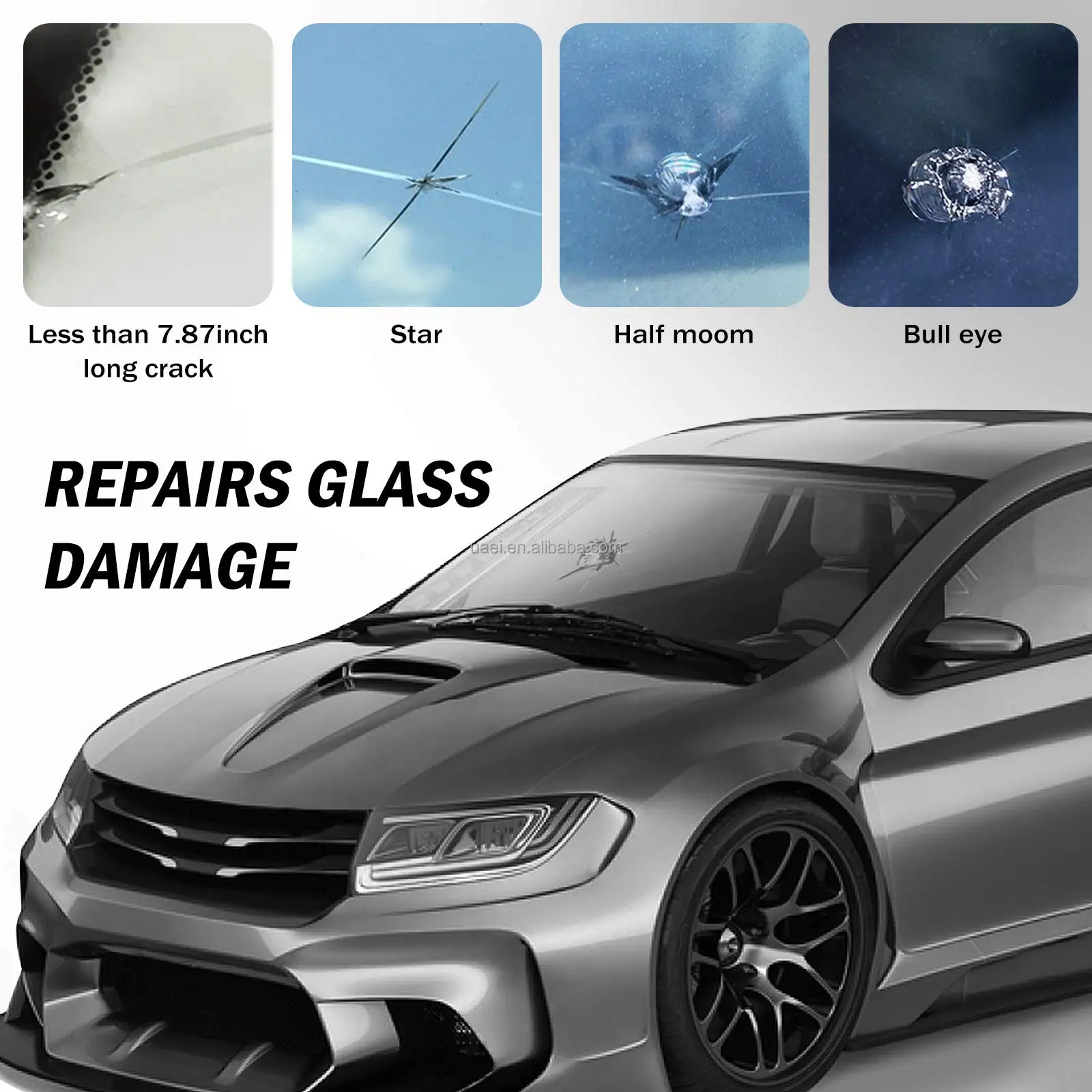 Quick Fix Windshield Repair Kit Automobile Tool Car Glass Repair Resin ...