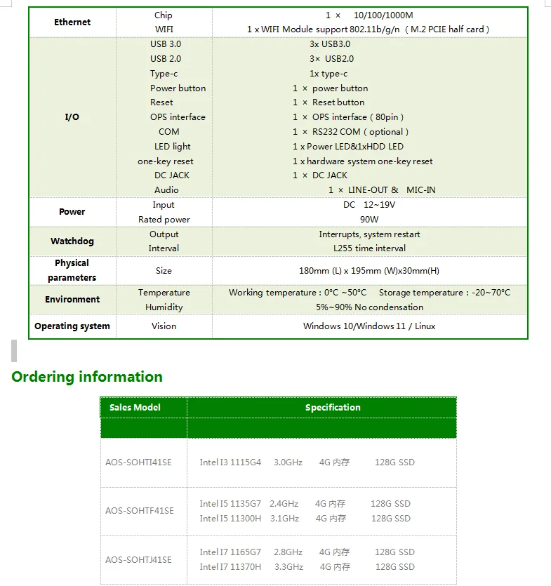 4k/5k/8k Display Ops Pluggable Computer Supports 102 Inches Aio Aos ...