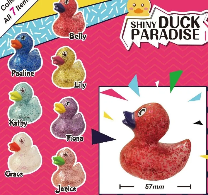 Pvc Duck Gold Enamel Powder Duckling Baby Bathroom Swimming Toy ...