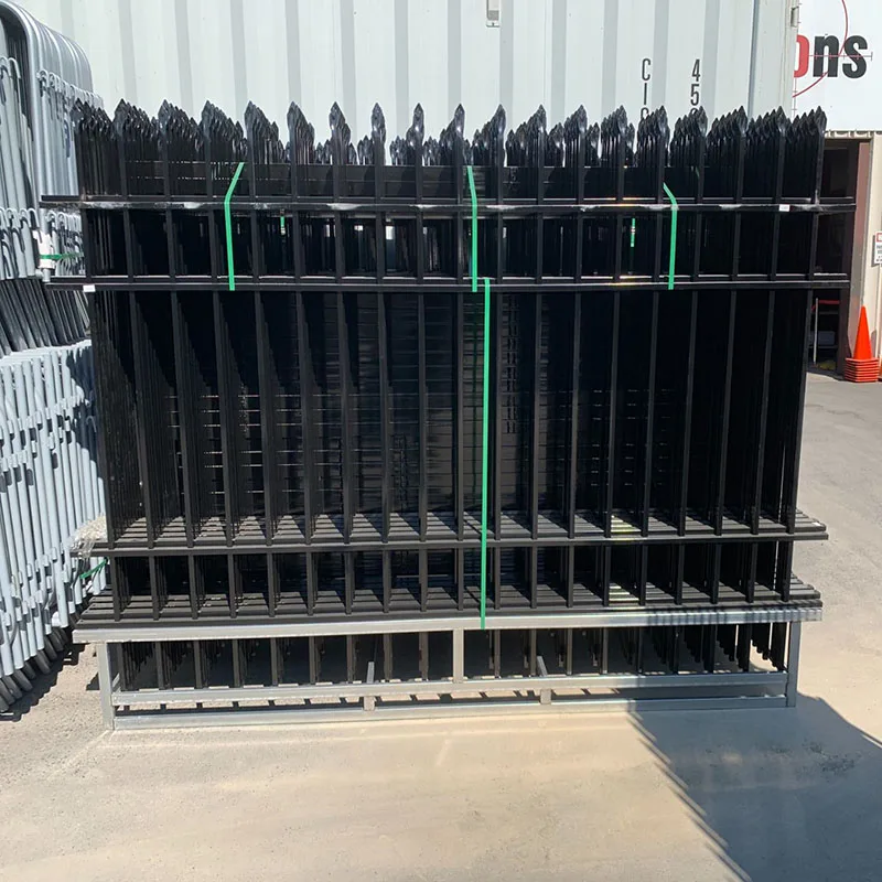 Metal Tubular Fence Panels with Posts Garden Picket Perimeter Safety ...