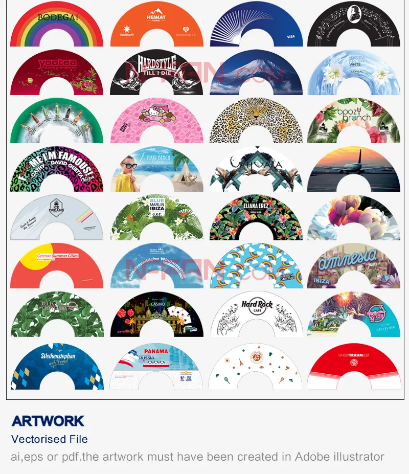 Nffan Diy Advertising Paper Folding Hand Fans Bamboo Skeleton ...