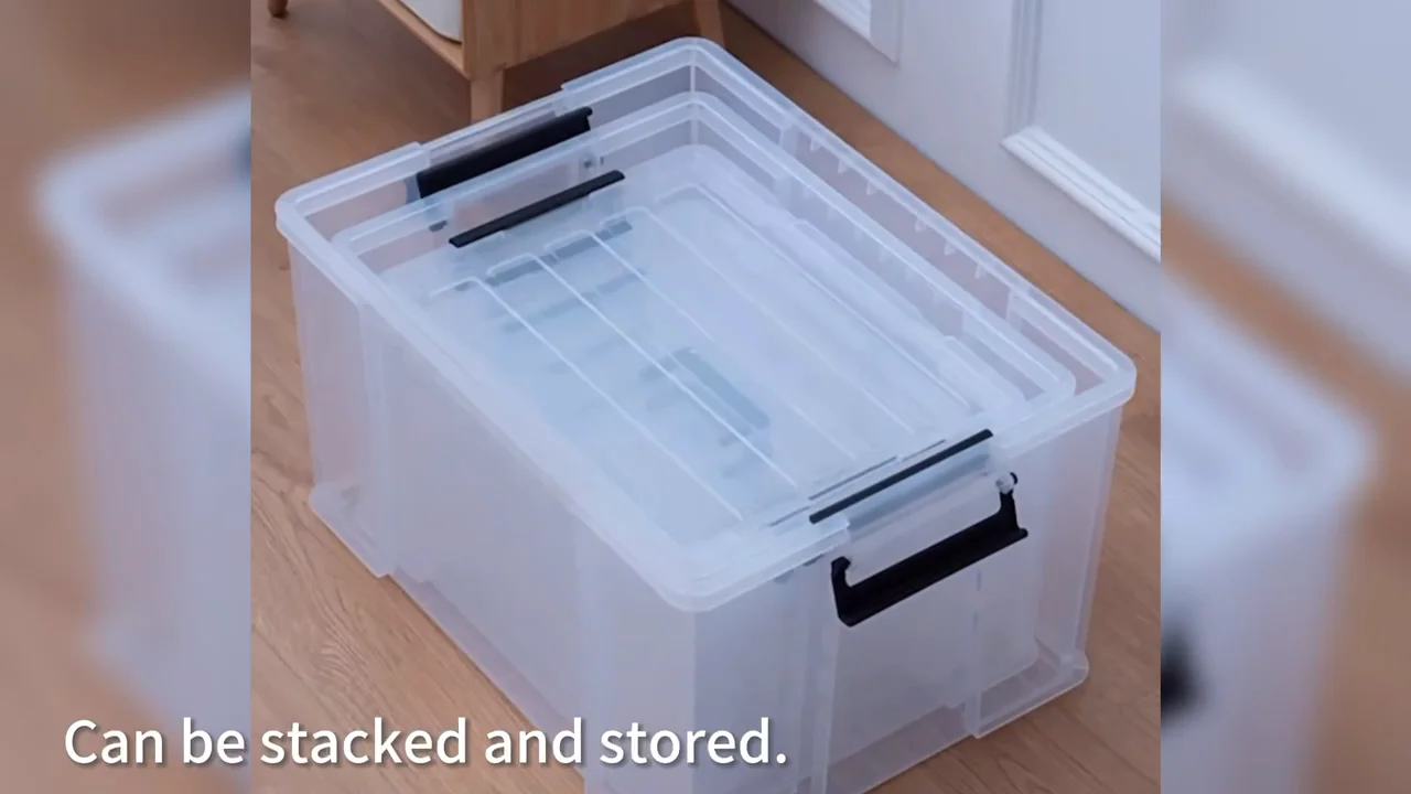Transparent Stackable Plastic Storage Box Organizing Container Storage ...
