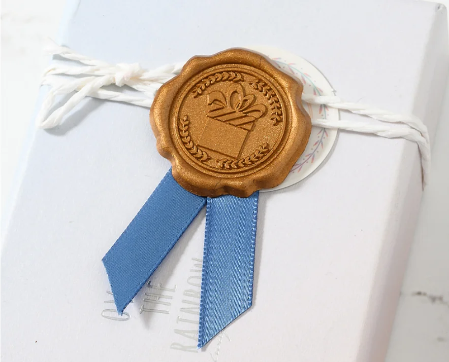 Customer Logo Wax Seal Label Stickers - Eco-Friendly & Self Adhesive
