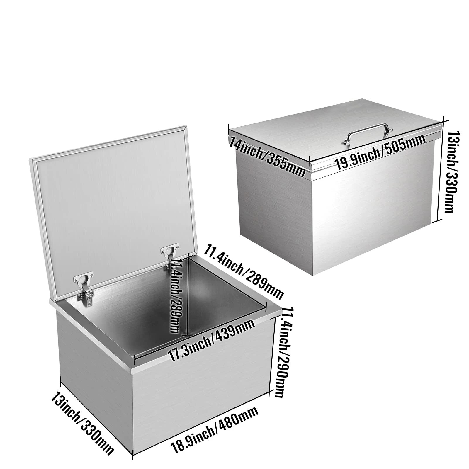 Best Sale Commercial Large Storage Stainless Steel Drop Ice Bin With ...