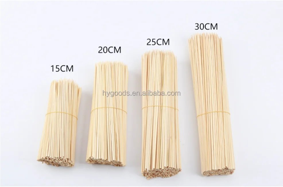 Barbecue Bamboo Stick Disposable Bamboo Skewer 15-50cm Sticks Long ...