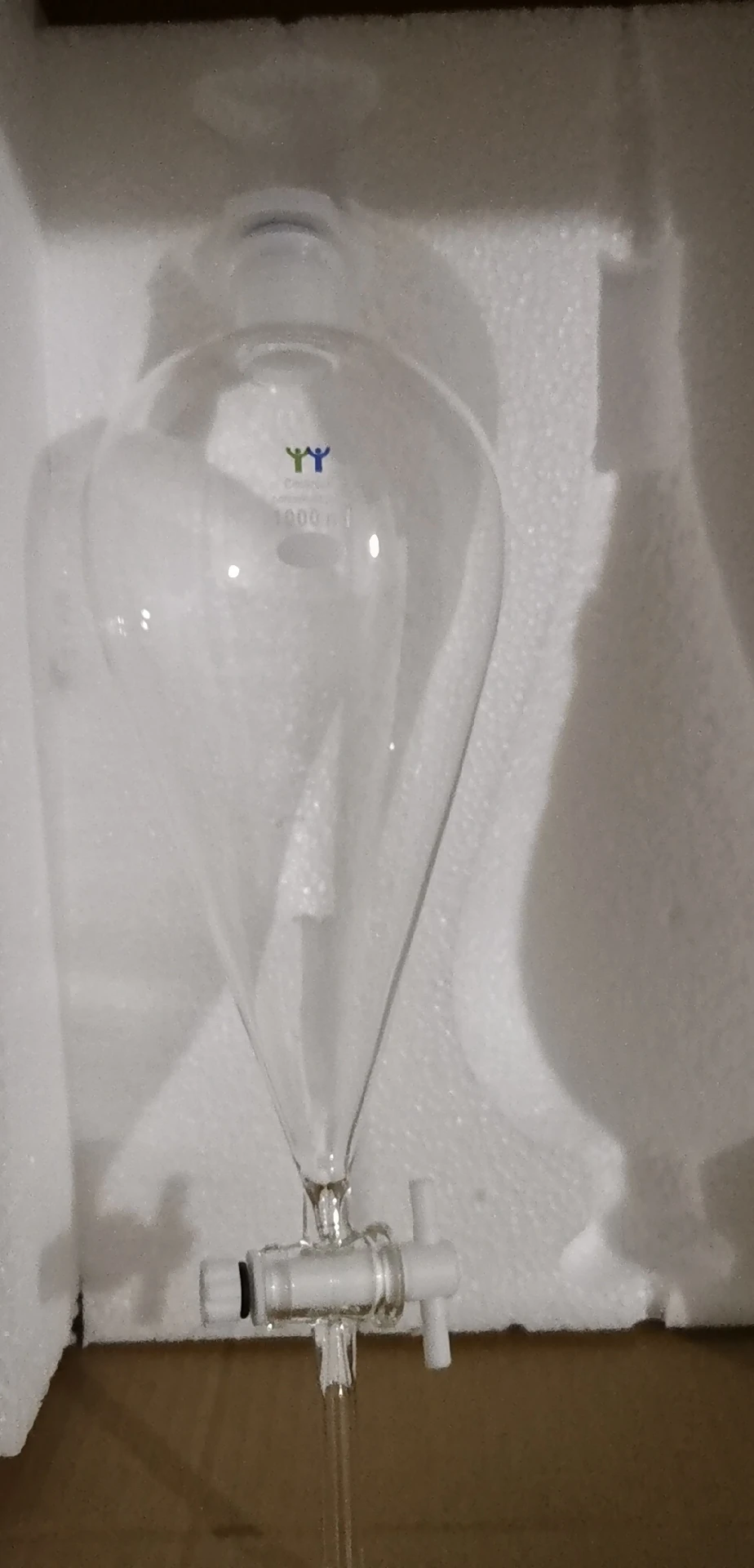 Embudo De Separación Cónico De Vidrio De Laboratorio,Con Llave De Paso ...