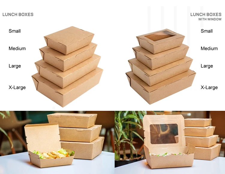 Custom Printed Paper Fast Food Containers - Biodegradable