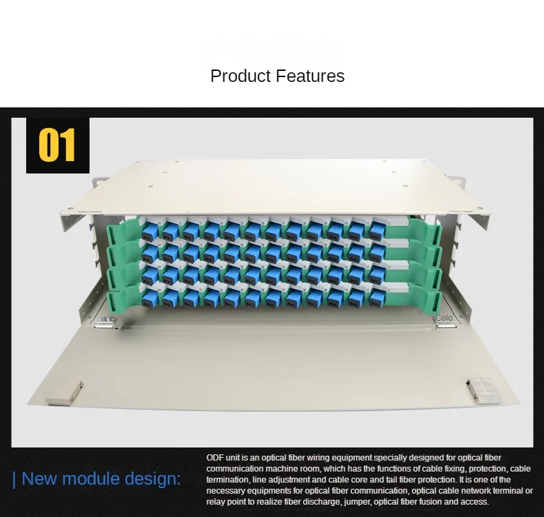 48 Port Fiber Optic Patch Panel Sm 19 Inches 48 Core Lc/st/fc/sc Apc ...