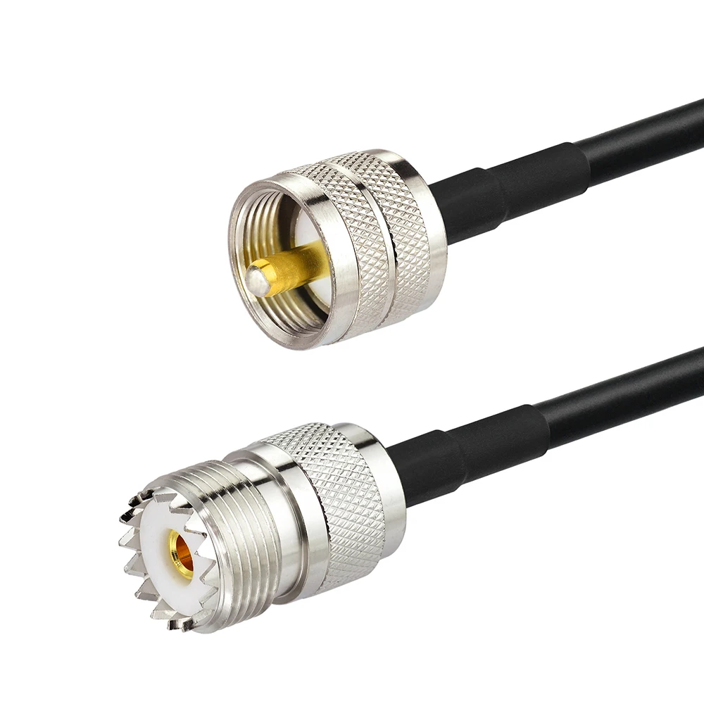 Superbat VHF Radio Antenna Cable UHF Connector Pl259 to SO239 Low Loss ...
