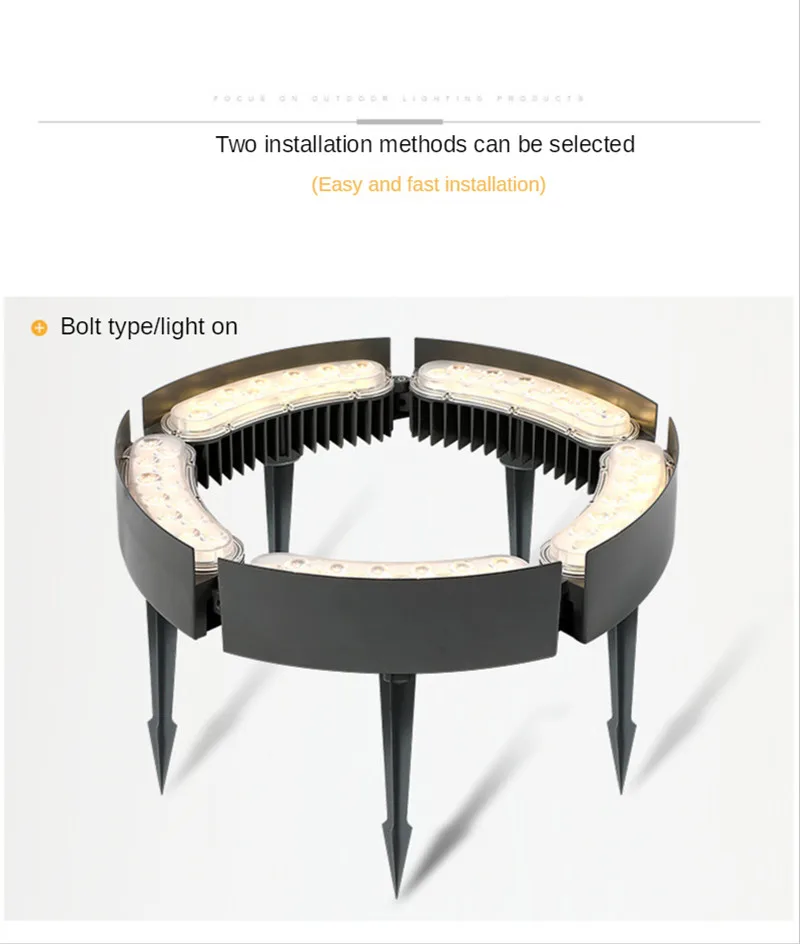 DMX Outdoor RGB Color Palm Tree Ring Light 18W IP65