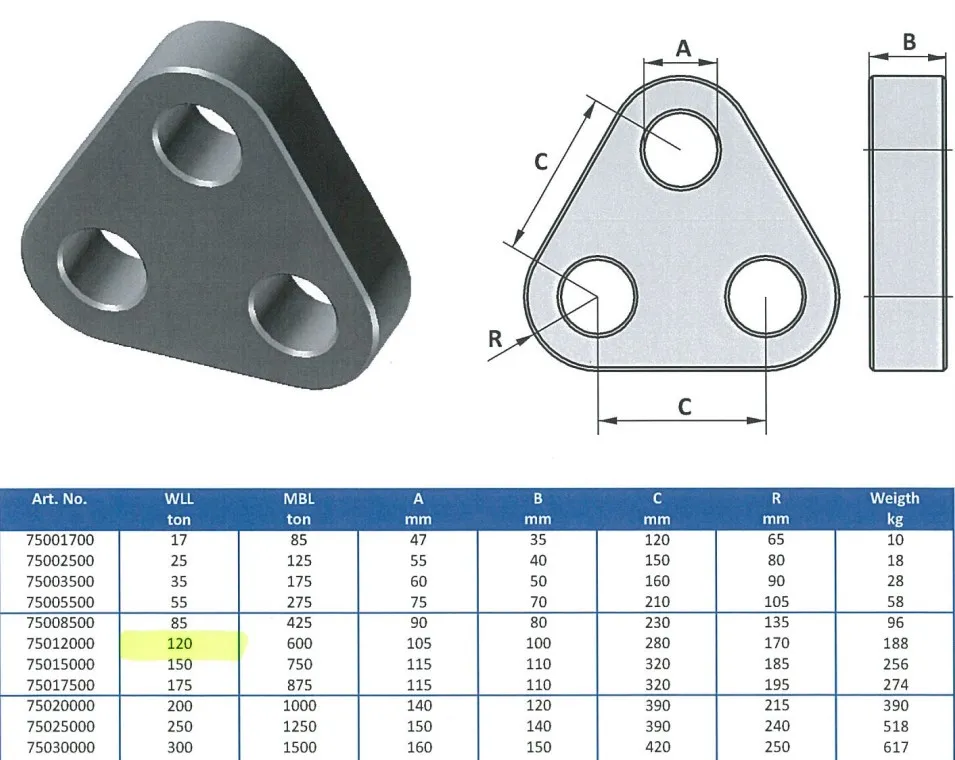 Marine Triangle Plate Mooring Bridles - Secure Your Vessel