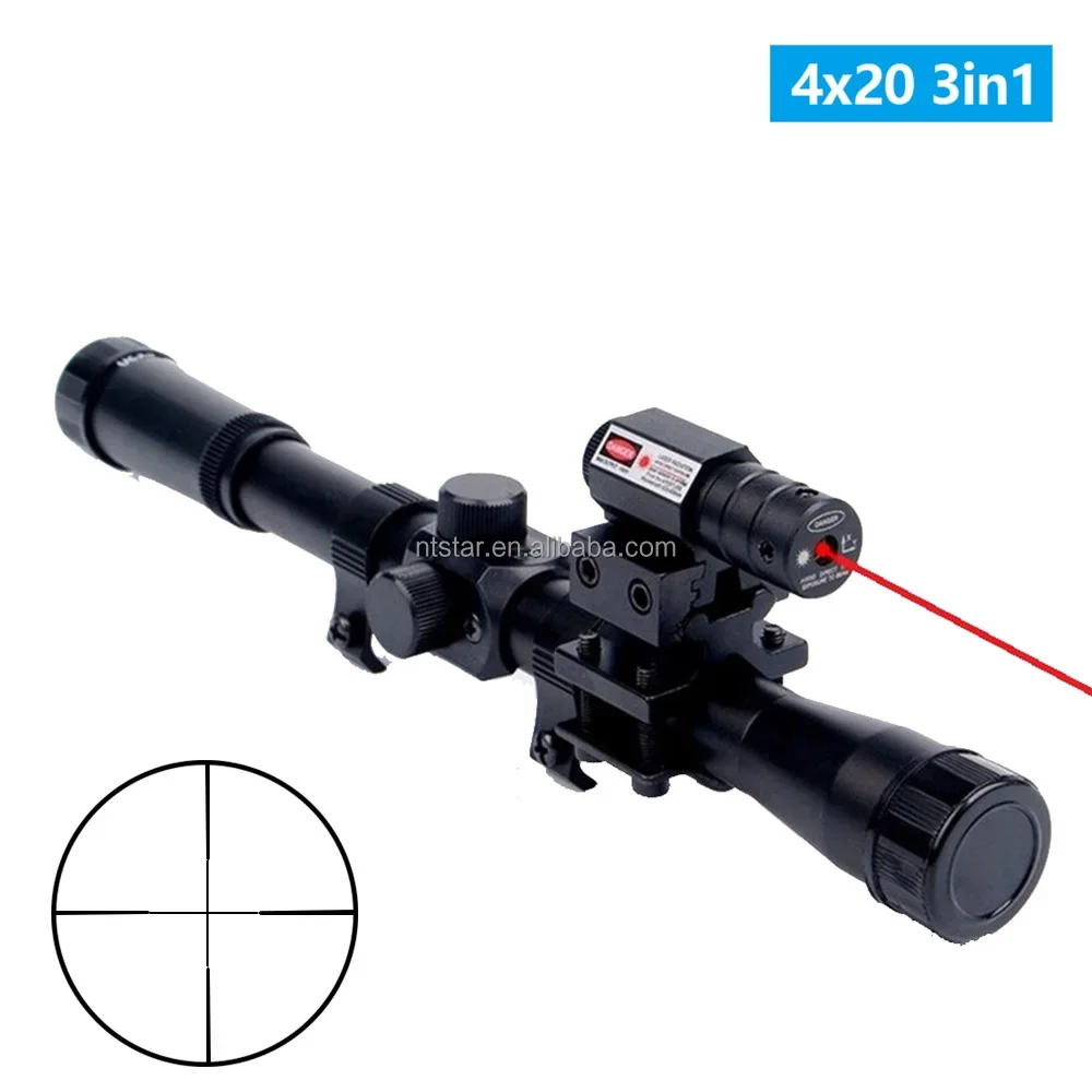 Hot Sale Cheap 4x20 Scope Hunting Scope With Laser Sight Scope Laser ...