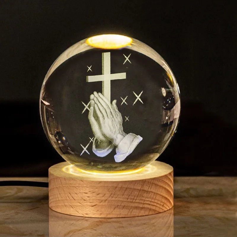 Alibaba.com: Christian Jesus Cross Crystal Ball, 3D Laser Engraved ...