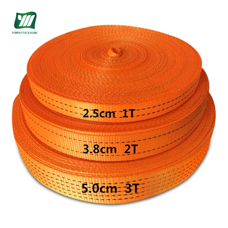 50mm 7500 Dan Cargo Lashing Strap High Tension Polyester Woven Cord ...