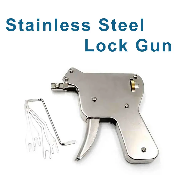 Stainless Steel Door Opener Locksmith Tool - Lock Pick Gun
