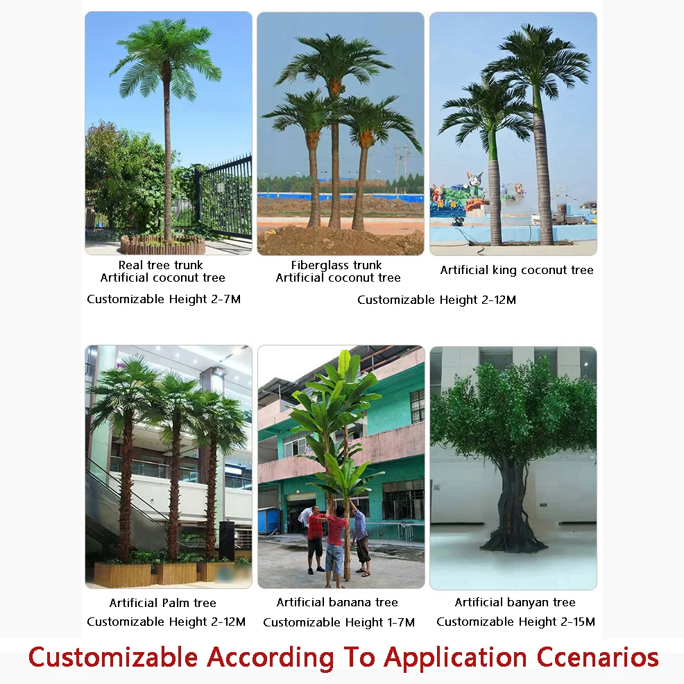 Sen Masine 4m Large Fake Palms Plant Tree Customized High Simulation ...