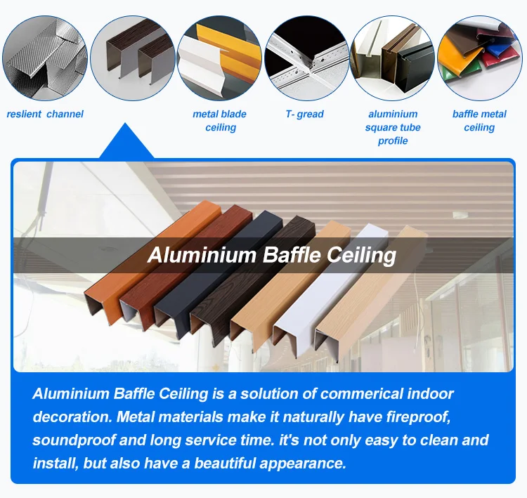 Metallic False Ceiling Wooden Grain Aluminum Cealing Board Suspended ...