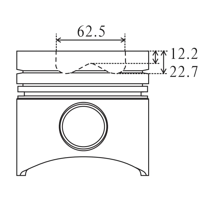 6D16T Engine Piston ME072065 - MITSUBISHI 18 Month Warranty