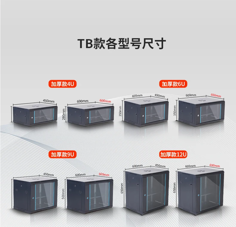 Servers Rack 19 Inch 4u 6u 9u 12u 15u Wall Mounted Network Cabinet ...