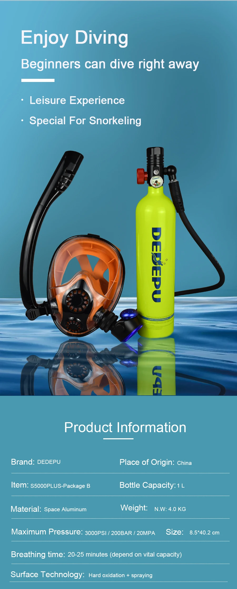 DEDEPU Underwater Sports - Diving Equipment & Oxygen Cylinders