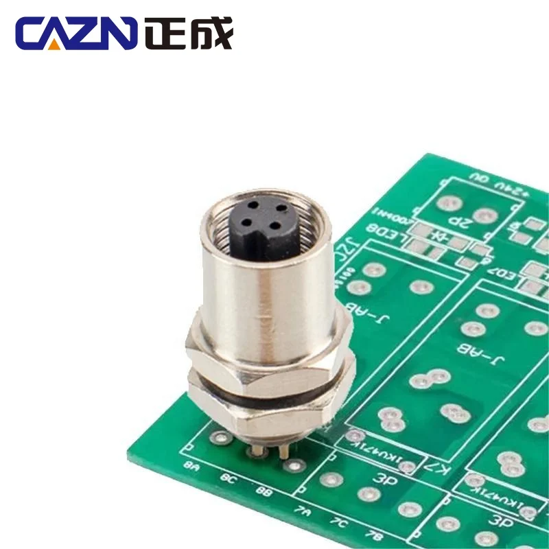 M5 Metal sensor connector 3-core 4-core PCB panel mount male female waterproof plug socket ...