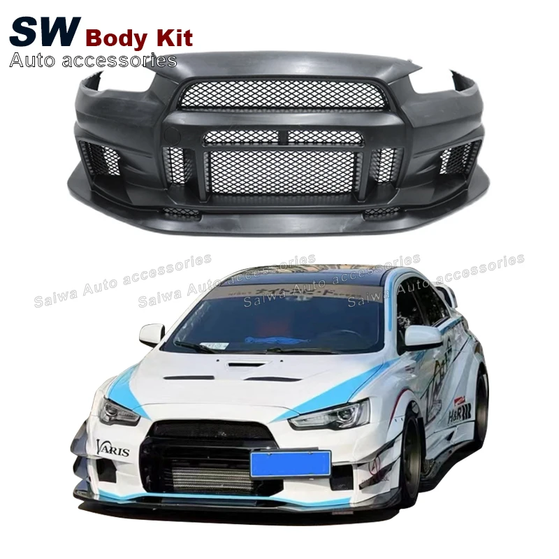 Vrs Style Front Bumper For Mitsubishi Evolution Evo 10 2008-2015 Evo ...