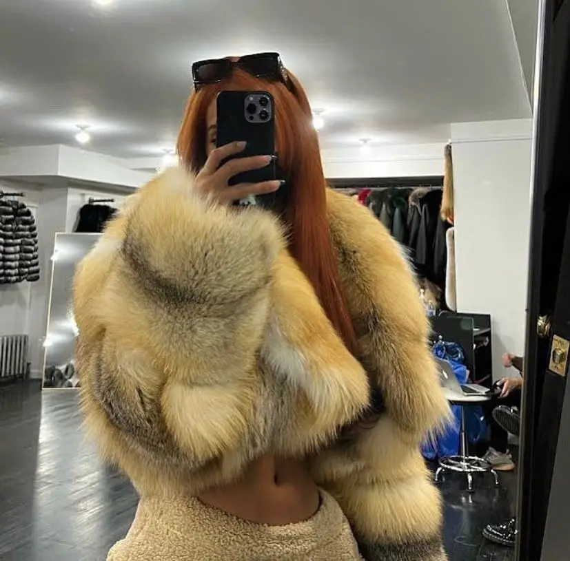 Shop Our Trendy Real Crop Fur Coat High Waist Collection