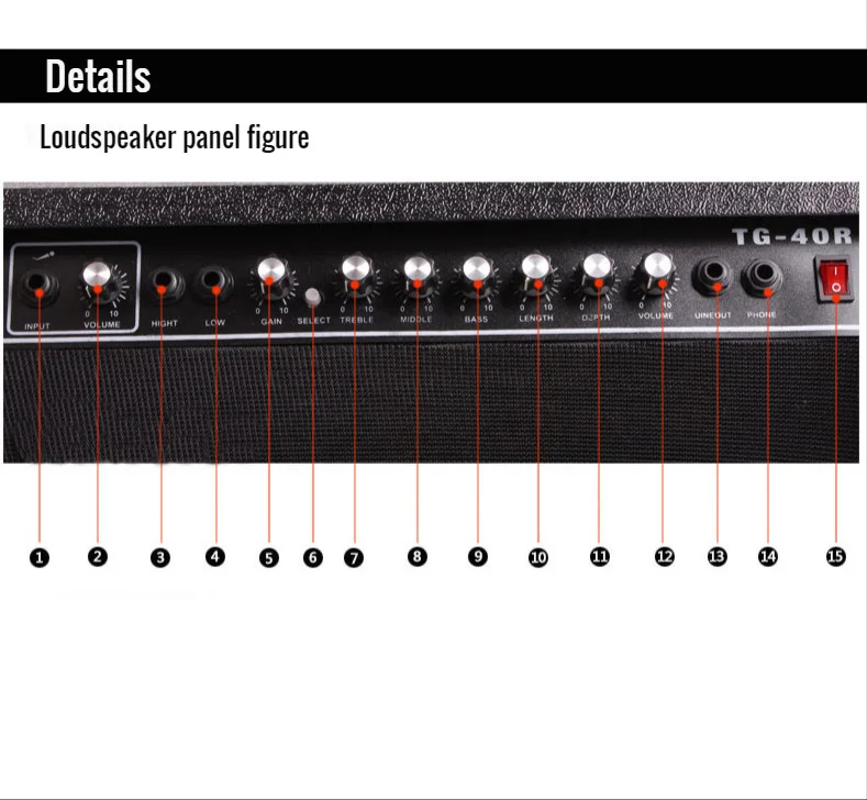 Wholesale Cheap 40W Bass Guitar Amp Speaker for Guitar