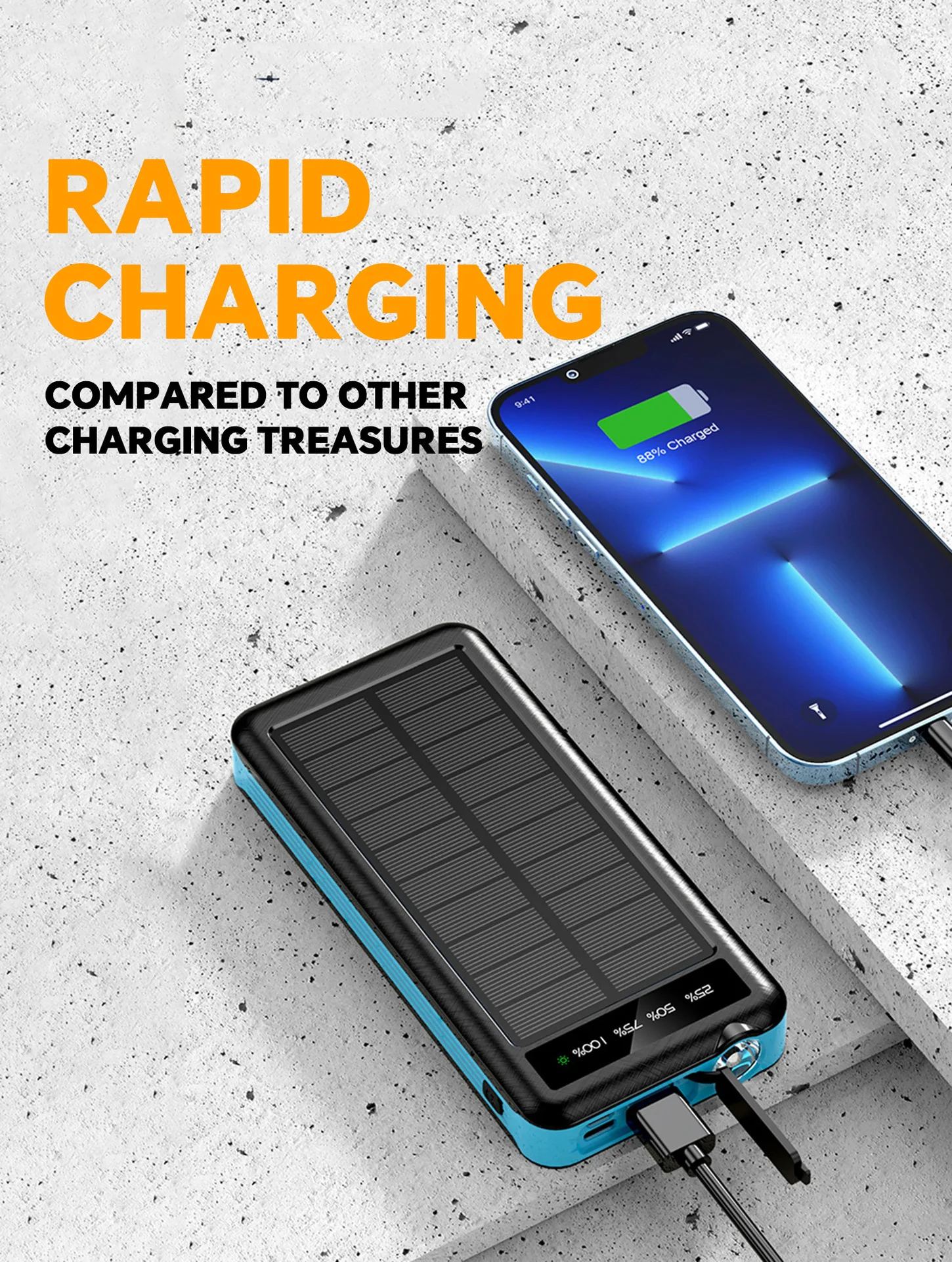 10000mah Solar Power Bank - Portable Charging Solutions