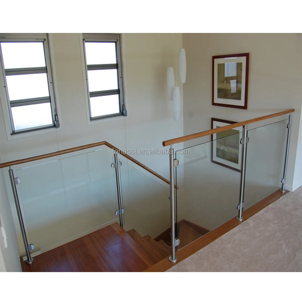 Wholesale Modern Design Model Railing Removable Clear Tempered Glass ...