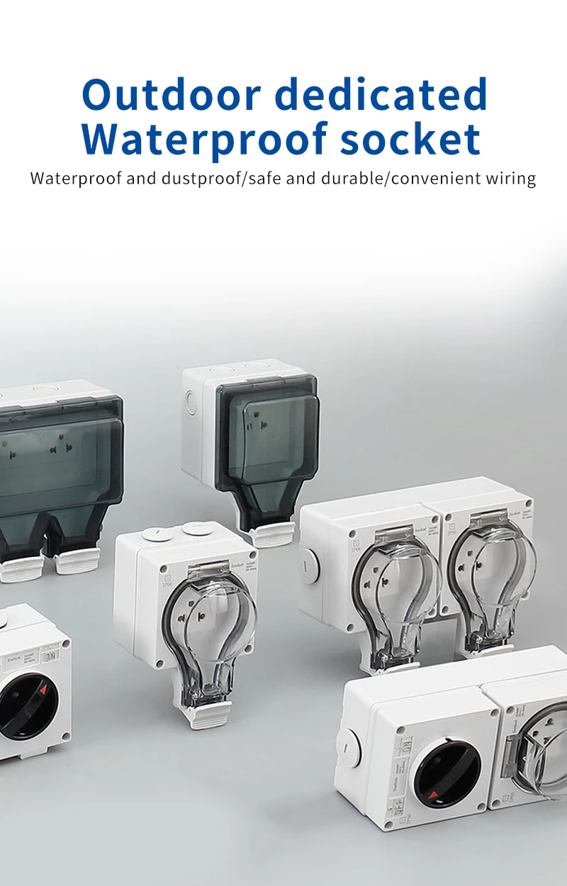 Xuanqi Waterproof Switch Socket Ip66 250v Waterproof Socket - Buy ...