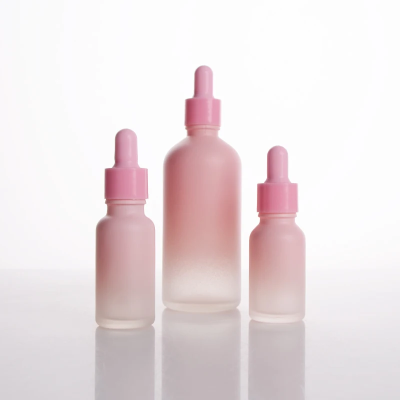 30 Ml Luxury Dropper Bottle Packaging Frost Pink 2 Oz Frosted Glass ...