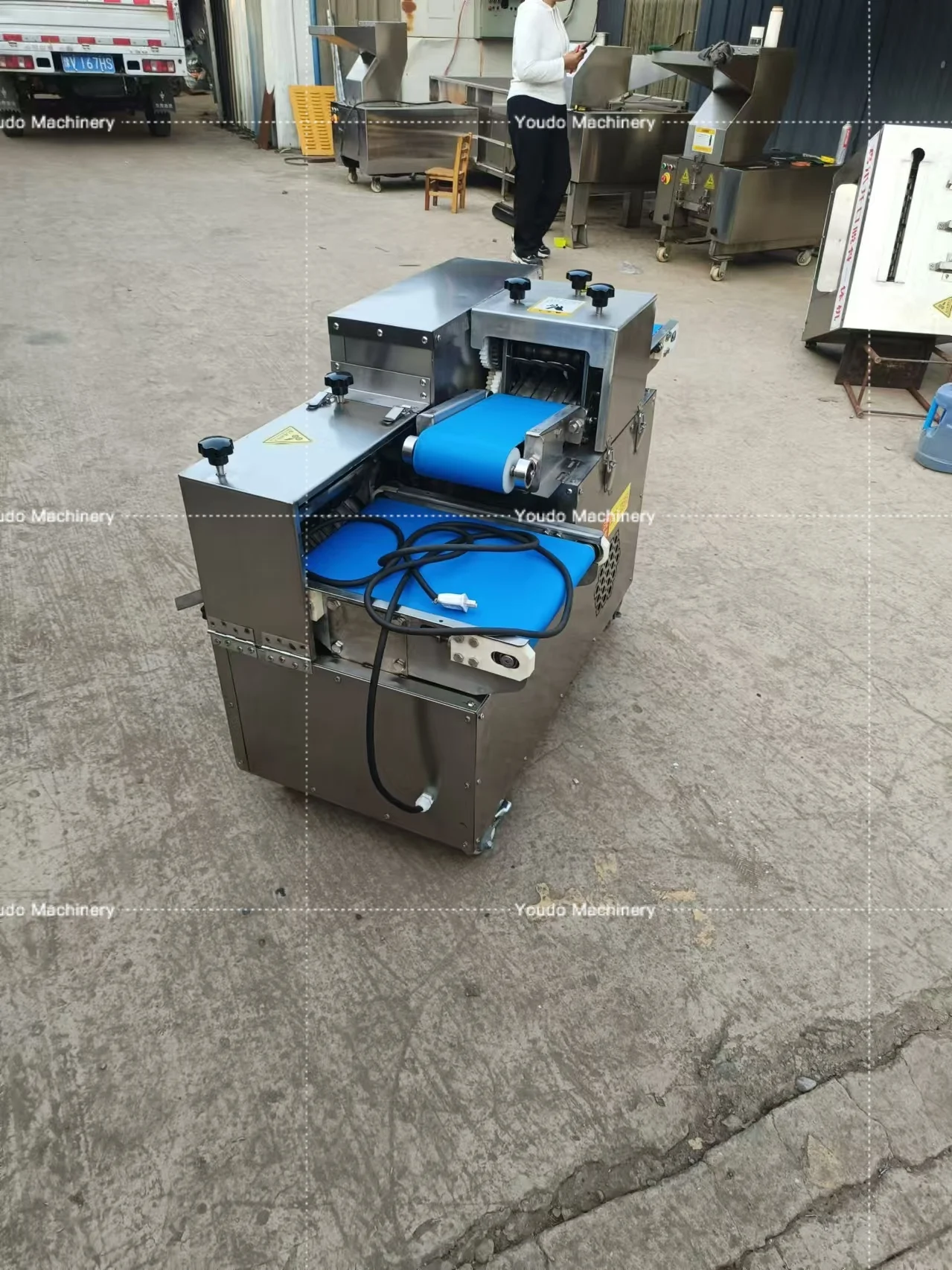 Frozen Meat Cube Dice Cutter Fresh Beef Slicer Pork Meat Cutting ...