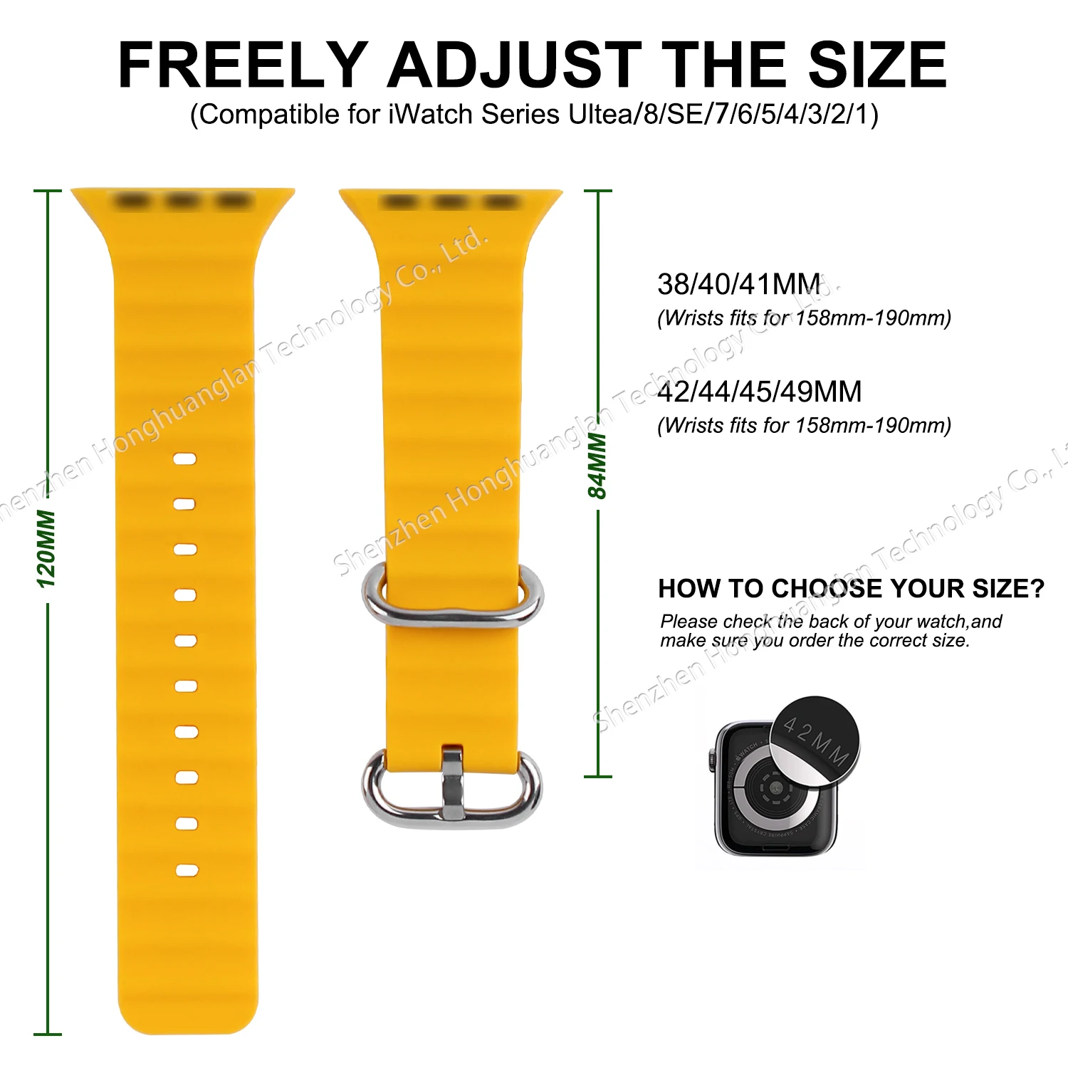 Ryb Sport Ocean Loop Wrist Watch Band For Apple Watch Ultra 49mm Smart ...