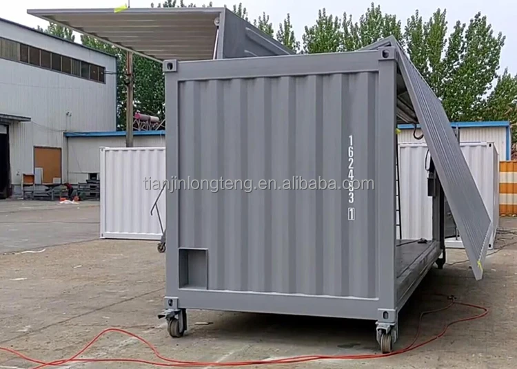 Electric Hydraulic Cylinder 20ft Flying Wing Shipping Container Side ...