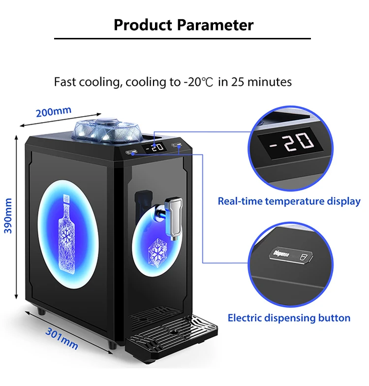 Mini Portable Vodka and Whisky Chiller - Compact Beverage Cooler for ...