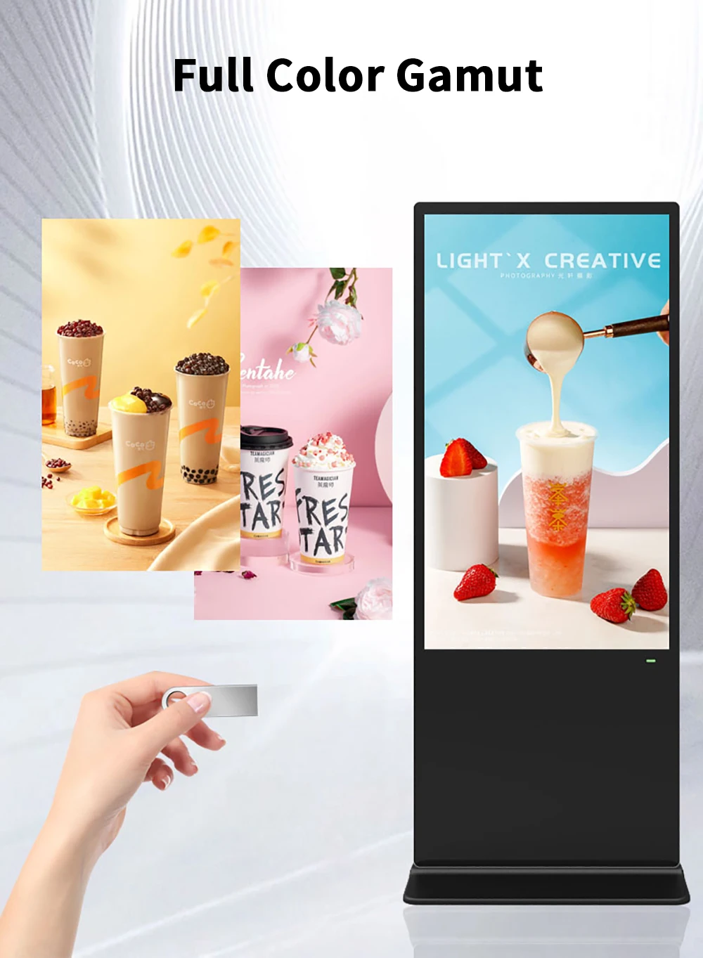 Indoor 50 Inch Advertising Screen Display Hd Infrared Touchscreen ...