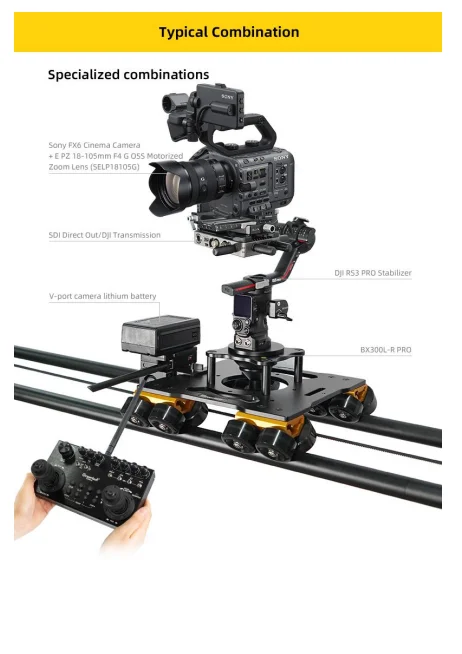 Wholesales Camera Slider BX300L-R 3m Portable Motorized Video DSLR Electronic Camera Track Dolly