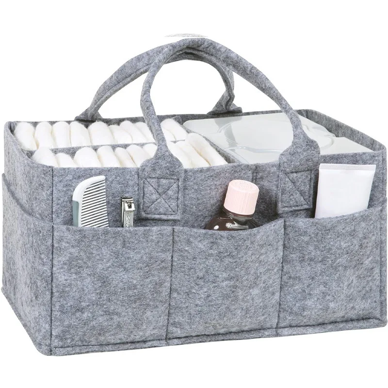 Light Newborn Baby Felt Diaper Storage Bag Multifunctional Split Diaper ...