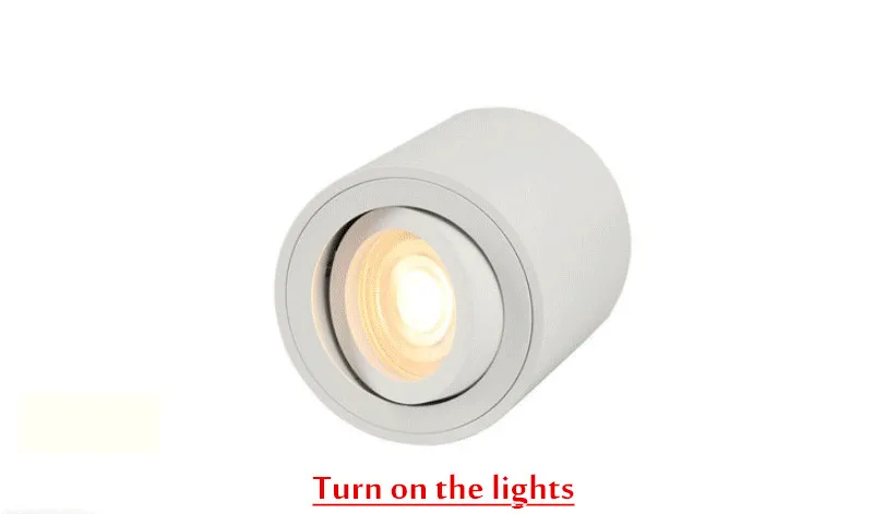 Surface Mounted Adjustable Led Trimless Downlight Round Gu10 Fixture ...