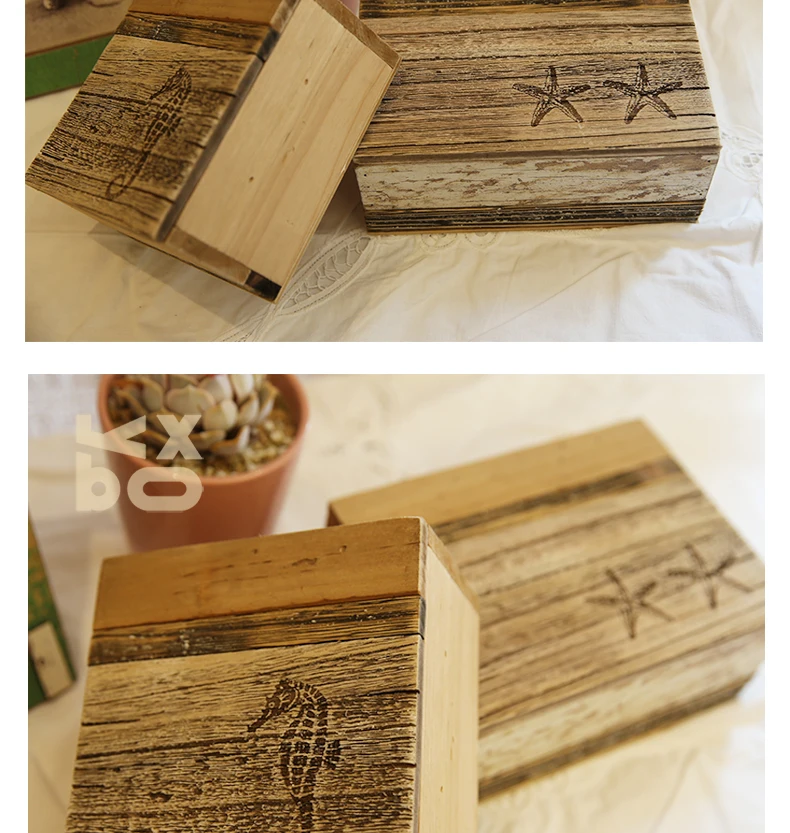 Ybox Vintage Old School Handmade Polished Small Wood Box Wooden Case ...