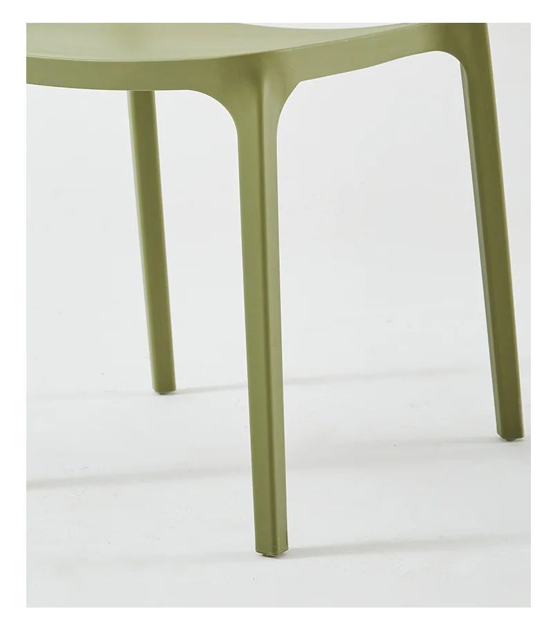 Nordic Light Stackable Plastic Dining Chair Home Dining Backrest Chair ...