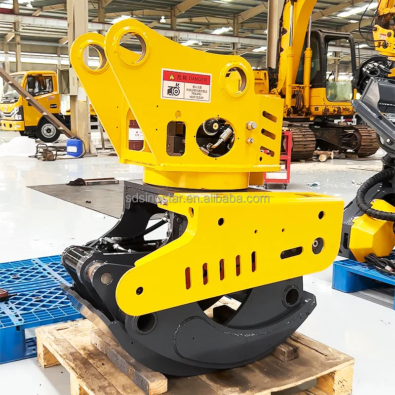 Hydraulic Grapple Saw Excavator Clamp Saw Attachment Grabber With Saw ...