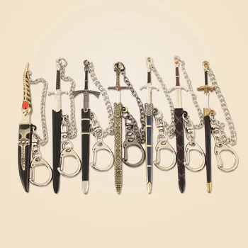 Game Of Thrones Mini Keychains Metal Toy Swords Realistic Simulated ...