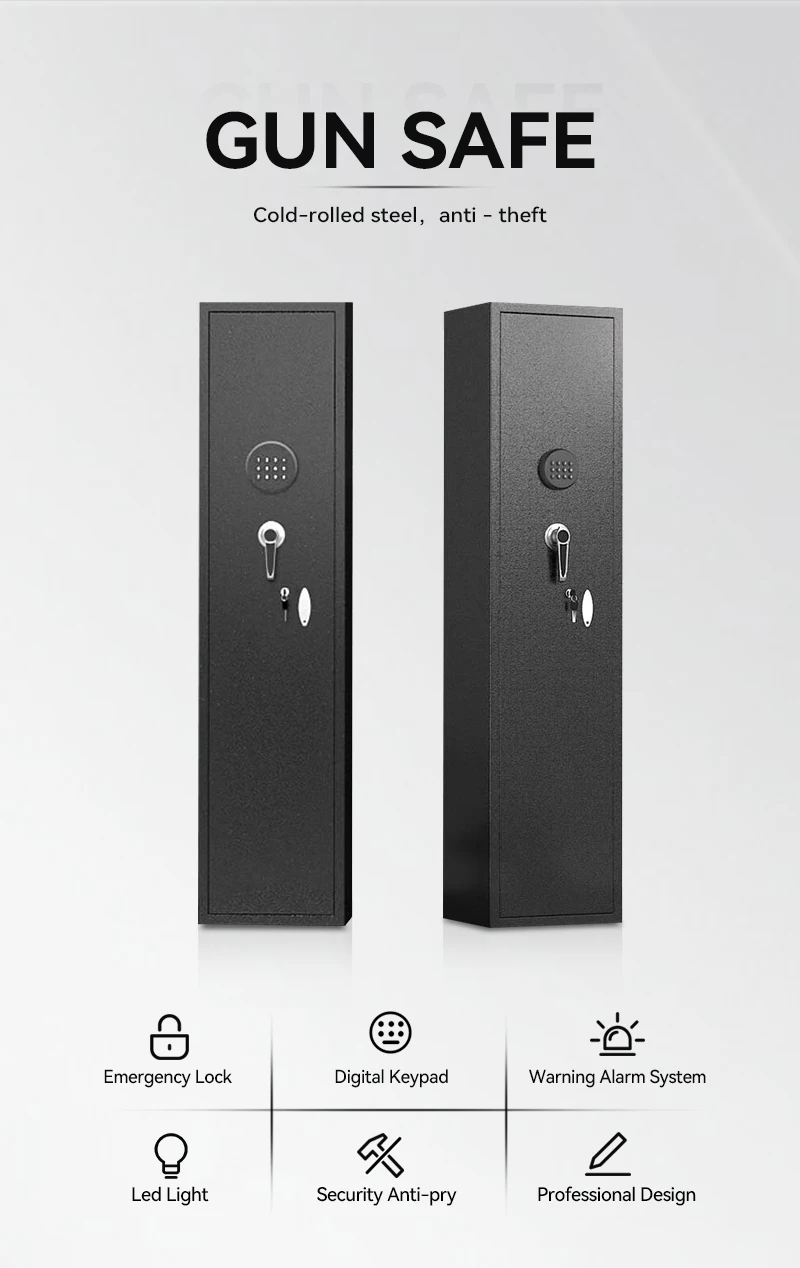 Metal Gun Storage Cabinet Guns And Weapons Safe Box Long Huge Gun ...