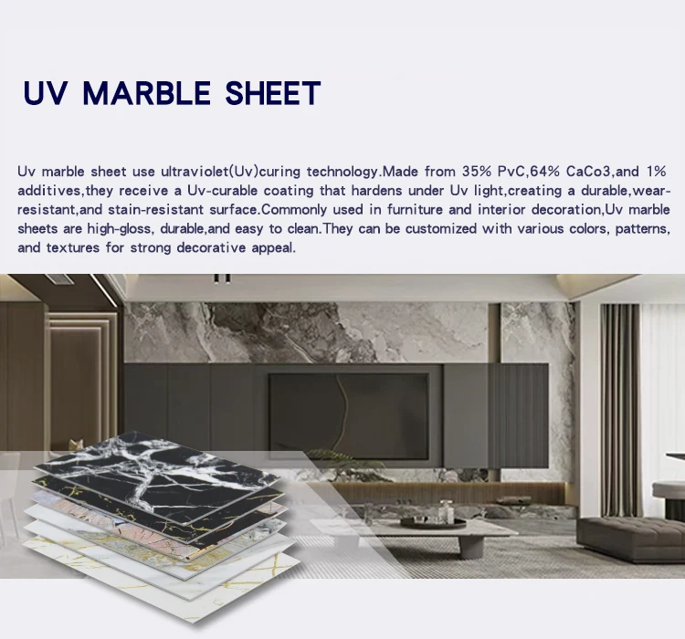 LT UV Marble Sheet - High Glossy PVC Wall Panels