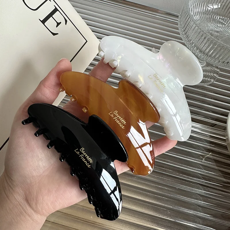 Customized Logo Colors Large 10.5cm Acetate Hair Claws Clip Elegant ...